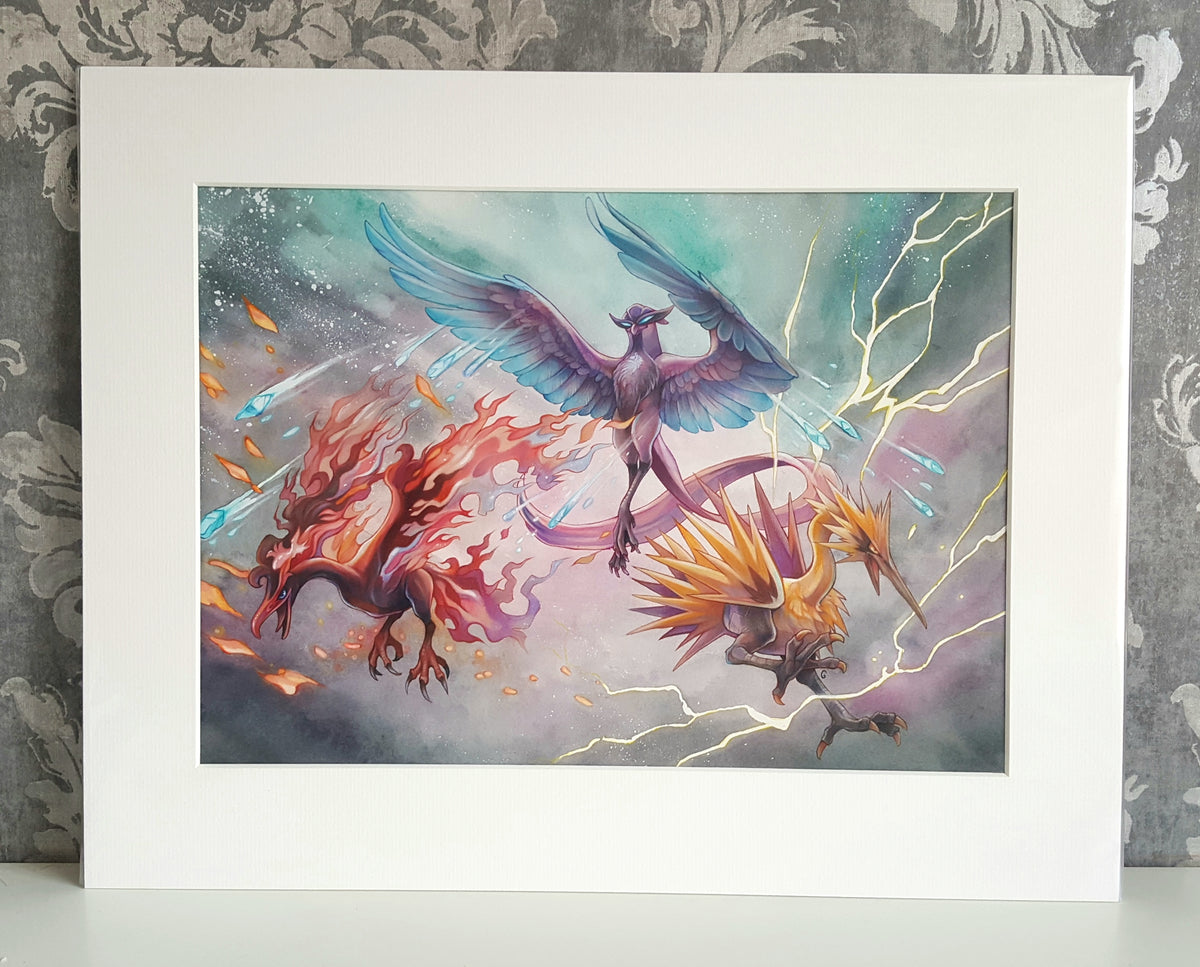 Galar Legendary Birds Original Artwork (Kila Collaboration ...